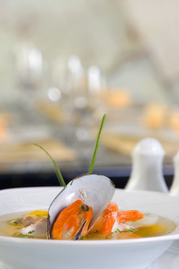 Mussel soup stock image. Image of herb, bowl, meal, fish - 13929931