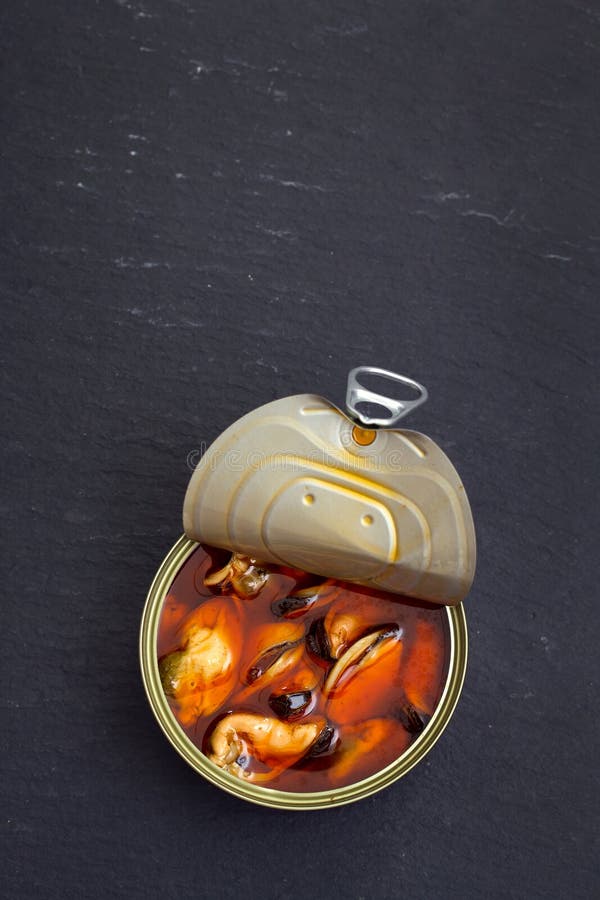 Mussels in Box on Black Background Stock Photo - Image of meat ...
