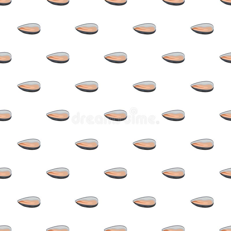 Mussels Pattern Seamless Vector Stock Vector - Illustration of nature ...