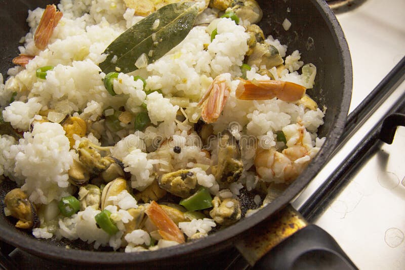 Mussels with rice stock photo. Image of food, health - 55659806