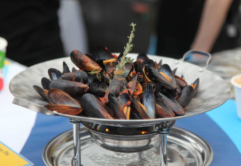 Mussels with Spices on Fire Stock Image - Image of spice, shellfish ...