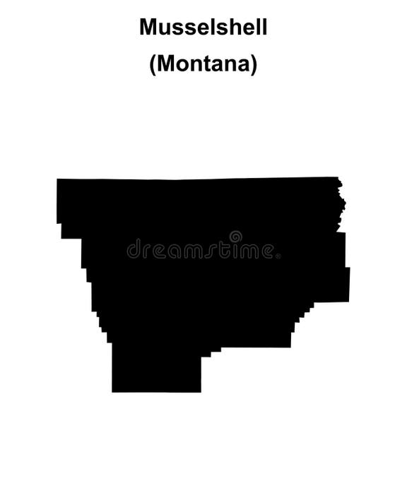 Musselshell outline map stock vector. Illustration of tourism - 357458908