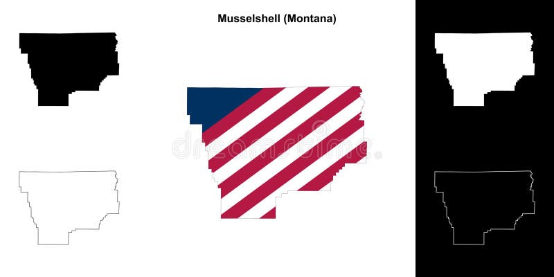 Musselshell Outline Map Stock Illustrations – 9 Musselshell Outline Map ...