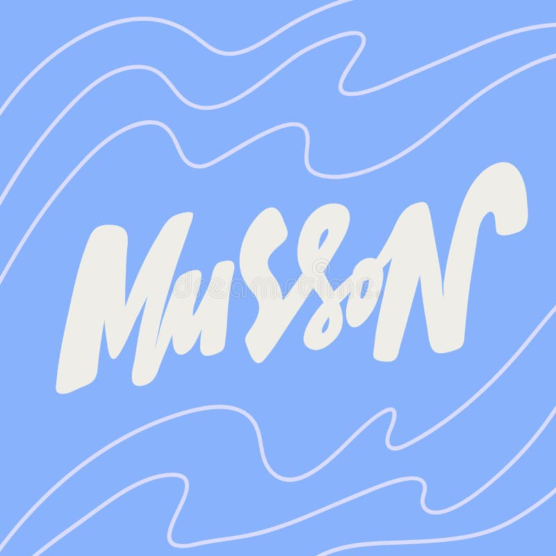 Musson Hand Drawn Lettering Abstract Banner for Logo Design Stock ...