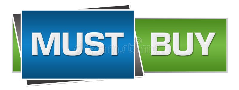 Must Buy Green Blue Horizontal Stock Illustrations – 2 Must Buy Green ...