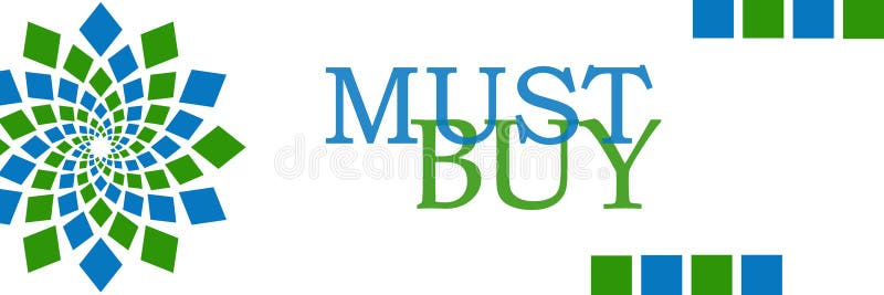 Must Buy Green Blue Horizontal Stock Illustrations – 2 Must Buy Green ...
