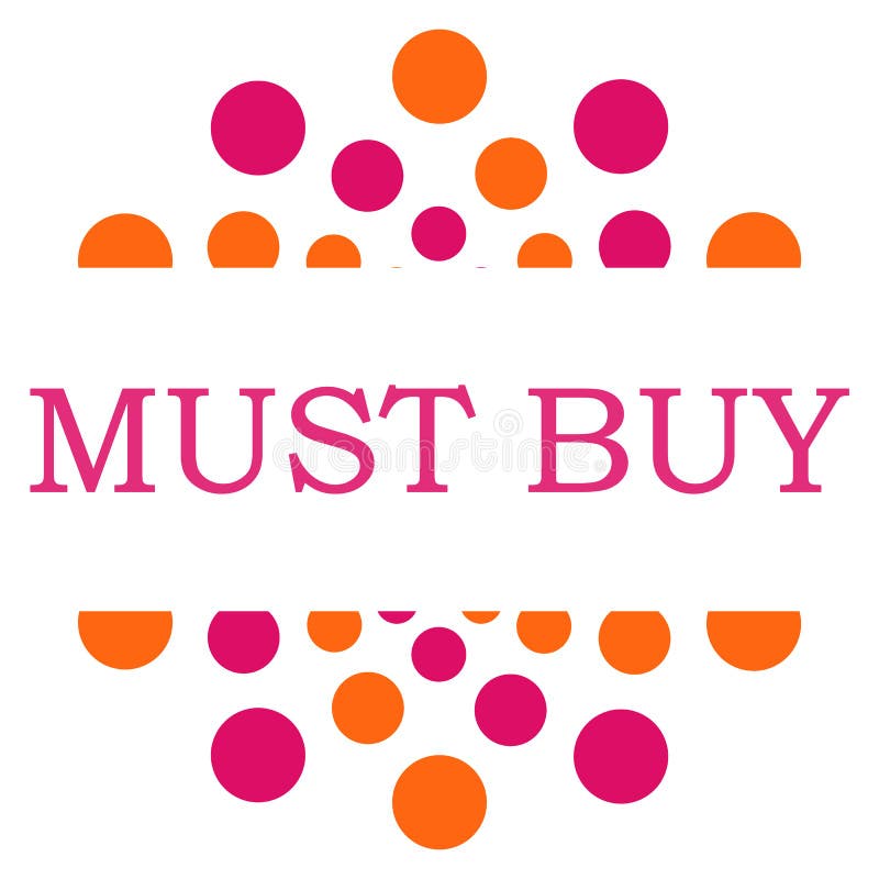 Must Buy Pink Orange Dots Circular Stock Illustration - Illustration of ...