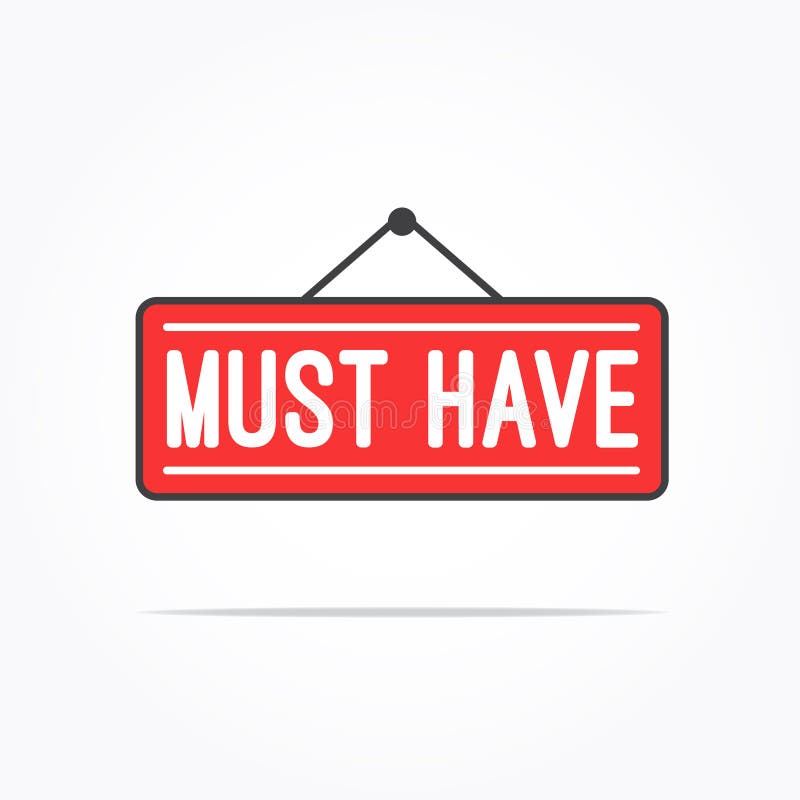 Must Have Label stock vector. Illustration of sale, icon - 198591522