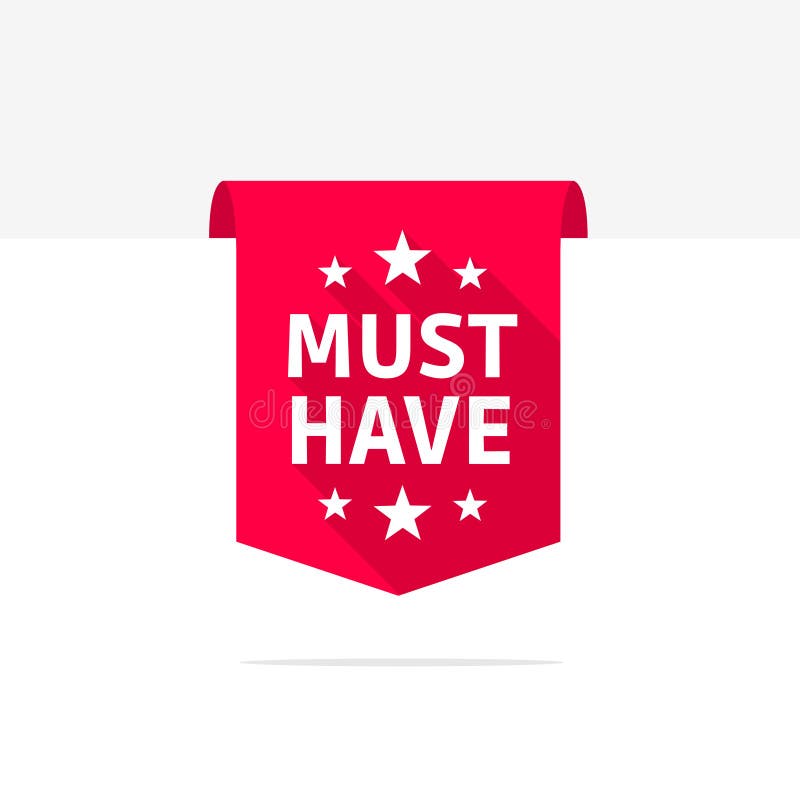 Must Have Long Shadow Ribbon Stock Vector - Illustration of time ...