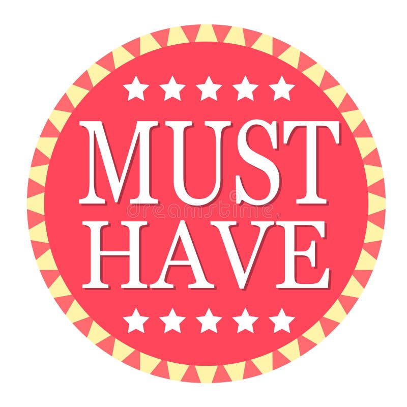 Must have modern tag badge stock vector. Illustration of vector - 56980406