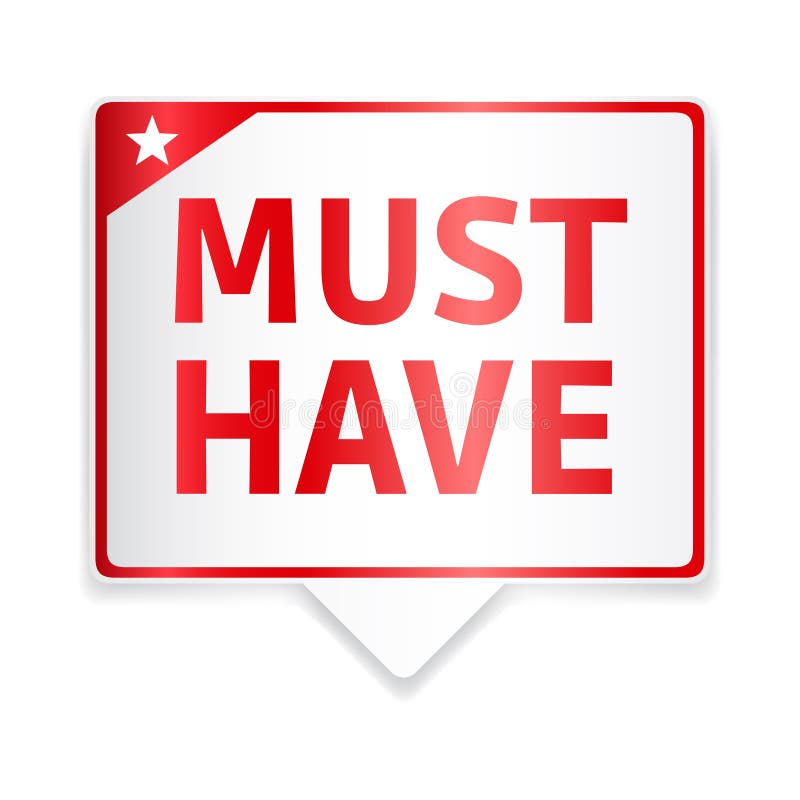 Must Have Red Tag stock vector. Illustration of cheap - 200479171