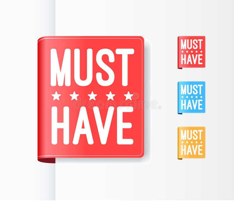 Must Have Ribbons stock vector. Illustration of promotion - 202616545