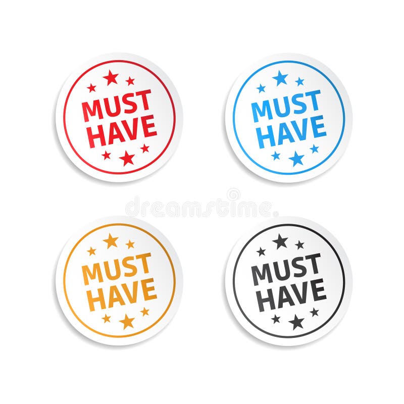 Must Have Round Stickers stock vector. Illustration of sale - 200479225