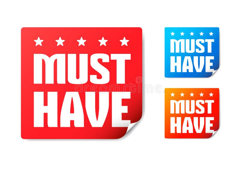 Must Have Stickers stock vector. Illustration of limited - 197121600