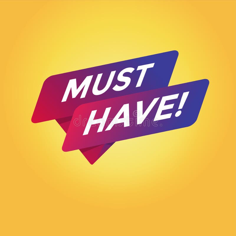 Must have tag sign. stock vector. Illustration of reduction - 115287751