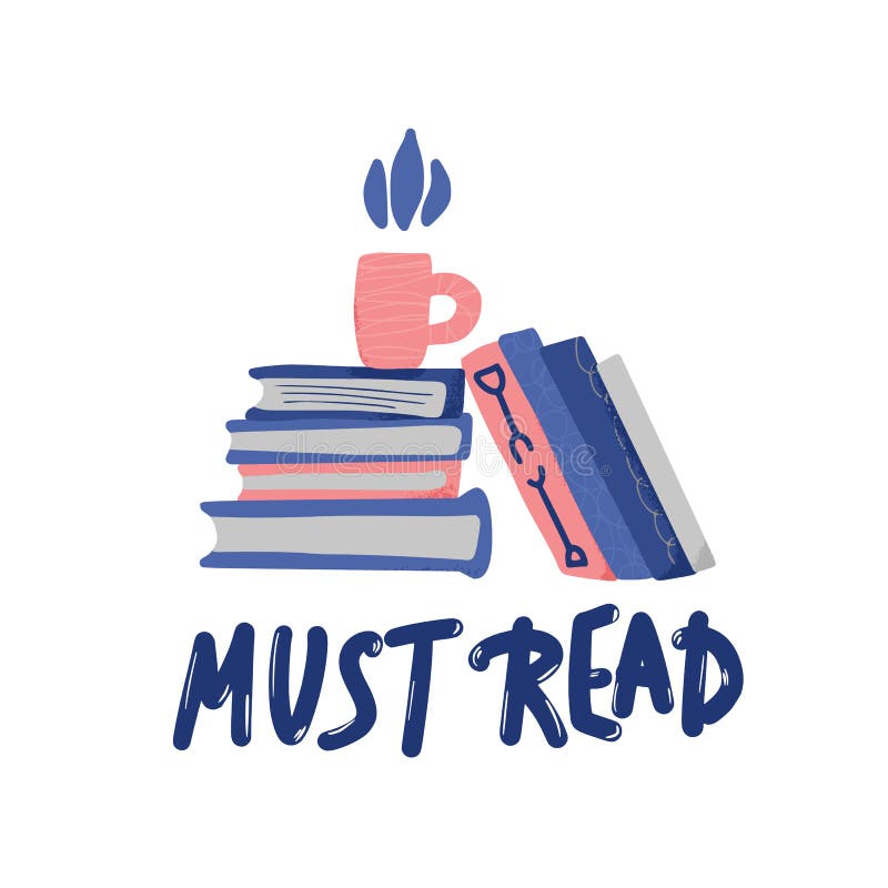 Must Read Text Emblem. Vector Hand Drawn Quote Stock Vector ...
