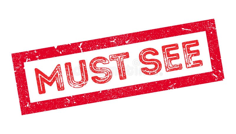 Must See rubber stamp stock illustration. Illustration of stamp - 83141322