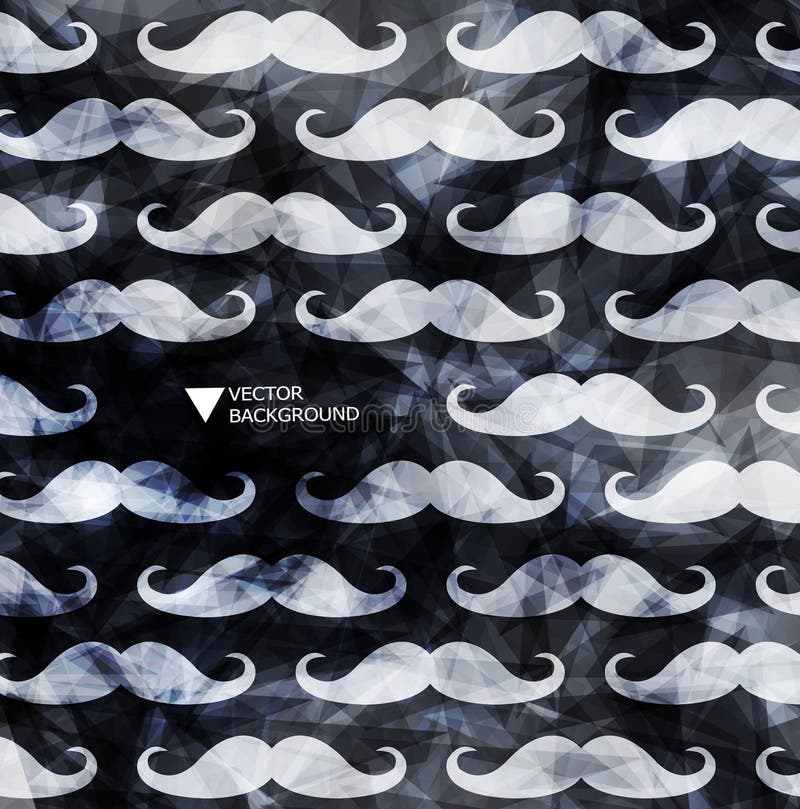 Mustache Background in Modern Style Stock Vector - Illustration of ...