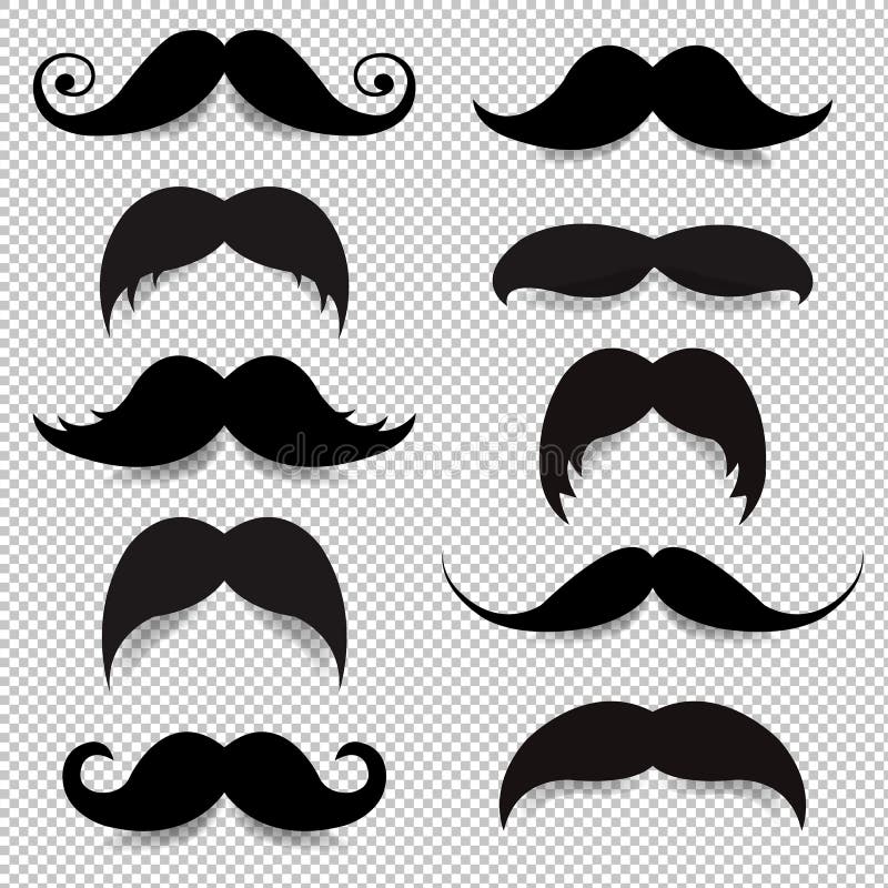 Mustache Border Isolated stock vector. Illustration of objects - 195372142