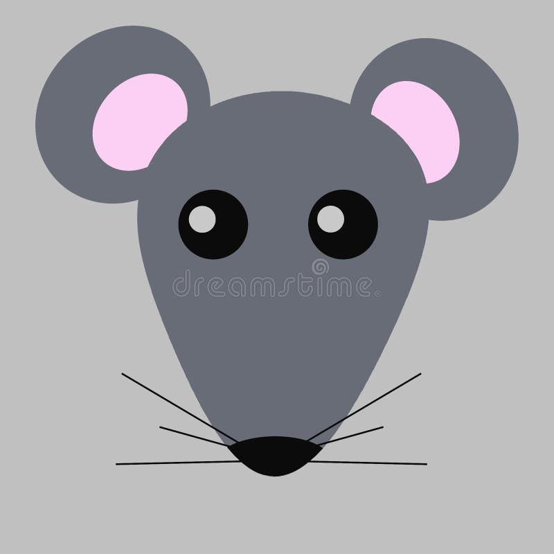 Mouse Muzzle with Mustache Animal Illustration Stock Illustration ...
