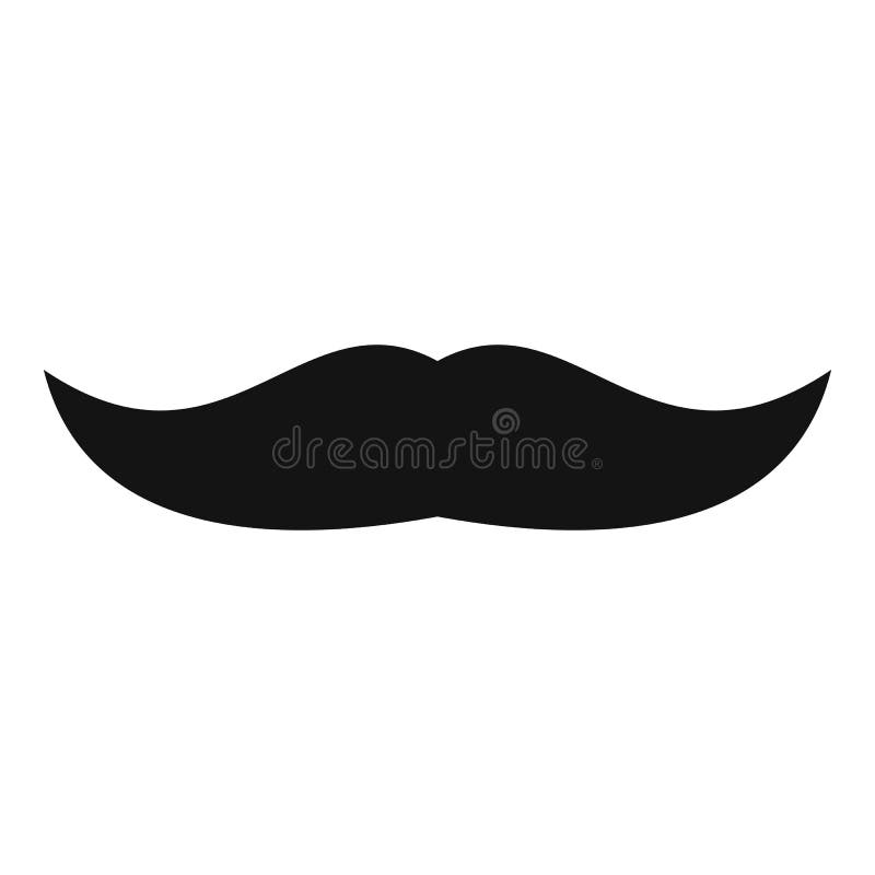 Mustache Chevron Icon, Simple Style. Stock Vector - Illustration of ...