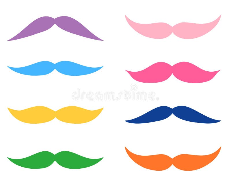 Colorful mustache graphics stock vector. Illustration of icon - 148545043