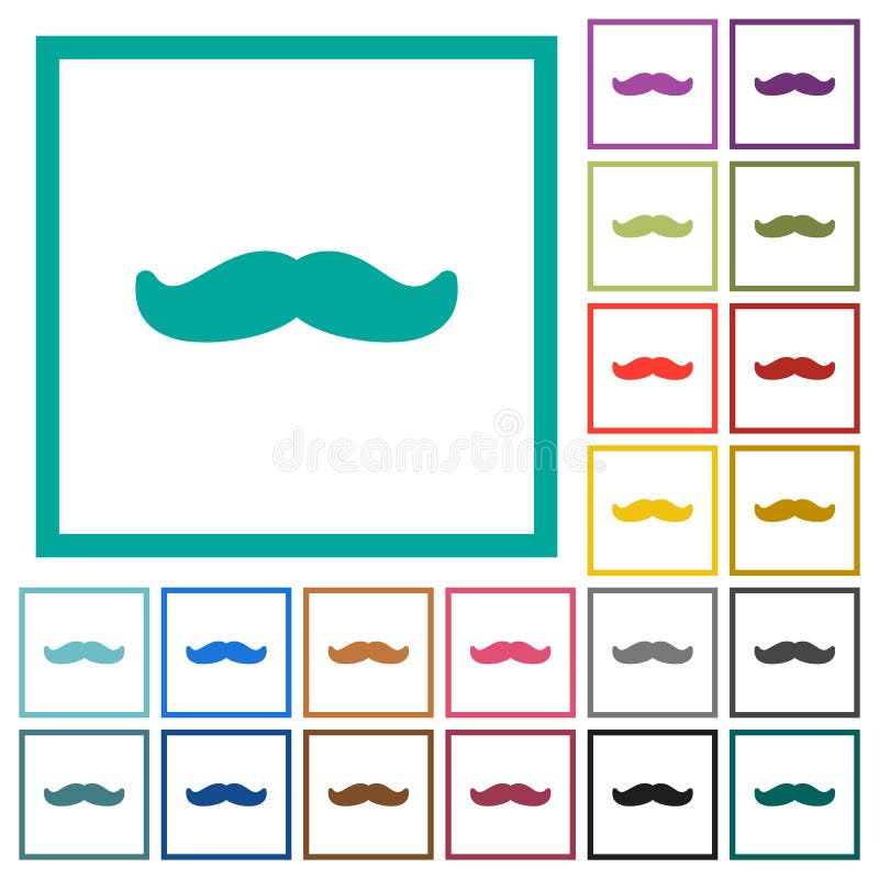 Set of Frames with Mustache Stock Vector - Illustration of advertising ...