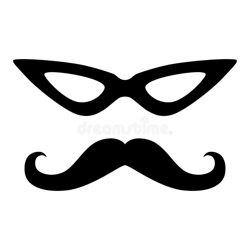 Mustache Icon with Mask. Vector Illustration for Web Stock Vector ...