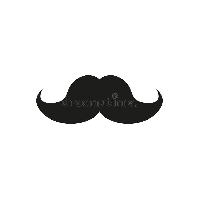 Mustache Icon. Retro Vintage Style Stock Illustration - Illustration of ...