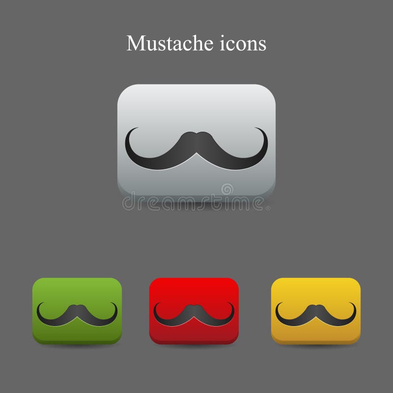 Mustache icons stock vector. Illustration of silhouette - 24655771