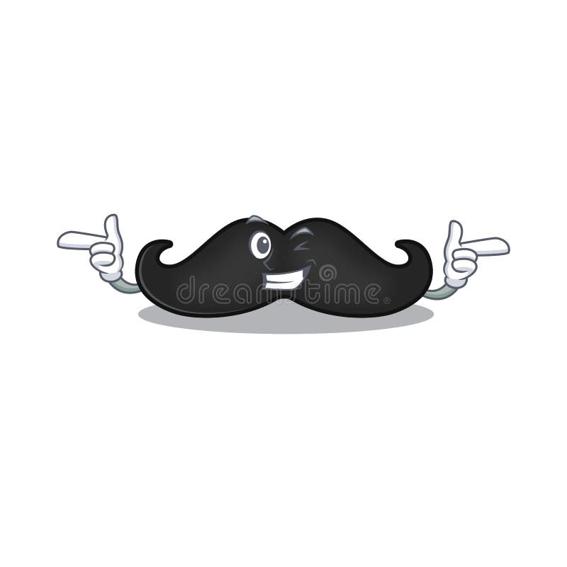 Mustache Mascot Isolated with the Wink Cartoon Stock Vector ...