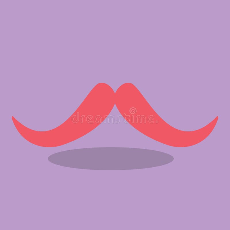 Mustache pink 02 stock vector. Illustration of vector - 197986916