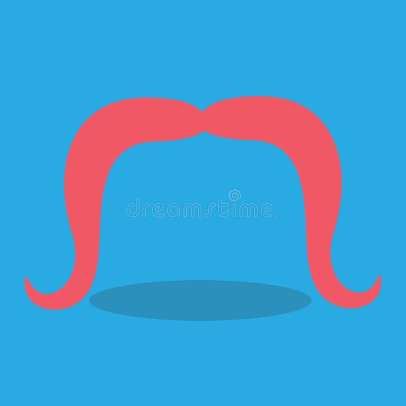 Mustache pink 05 stock vector. Illustration of vector - 197986924