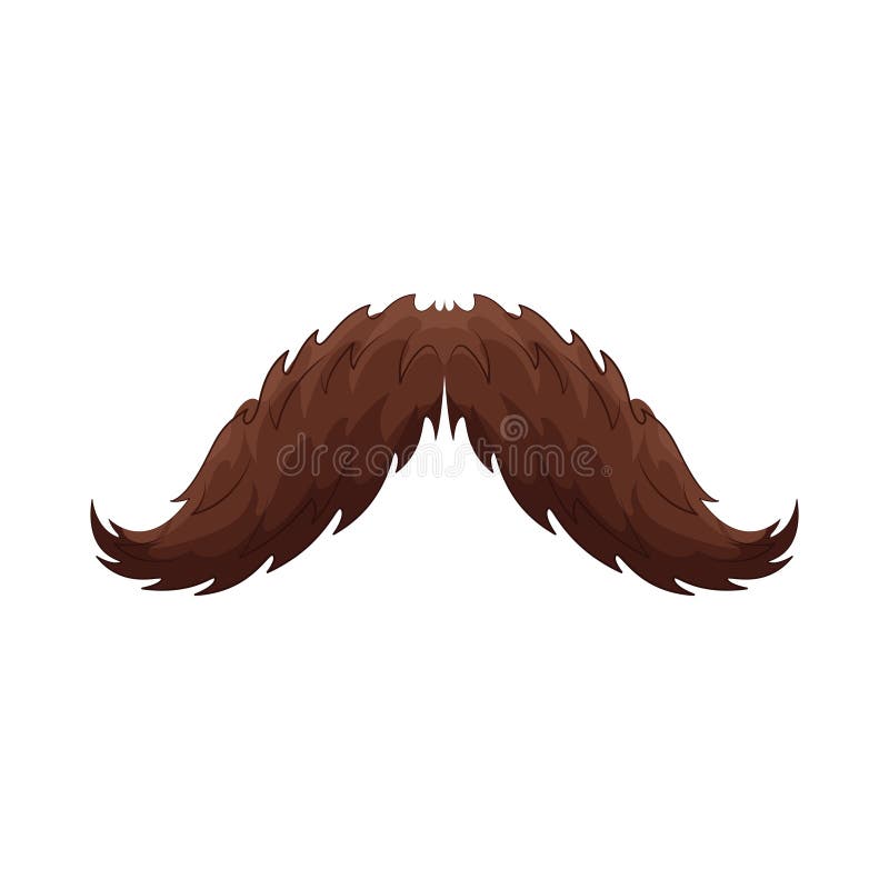 The Stylish Brown Mustache is Expertly Styled Stock Vector ...