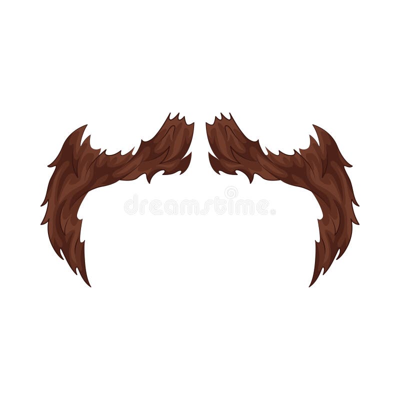 The Stylish Brown Mustache is Expertly Styled Stock Vector ...
