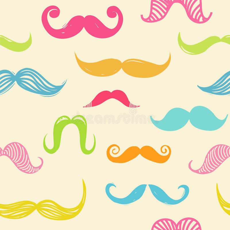 Colorful Mustache Backgrounds
