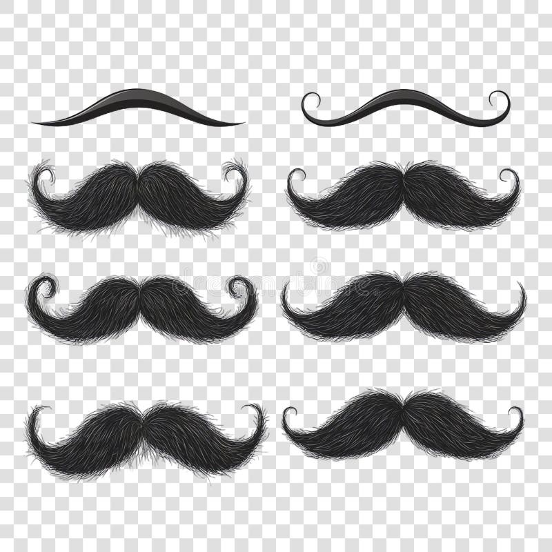 Mustache set stock photo. Illustration of elements, doodle - 341527226
