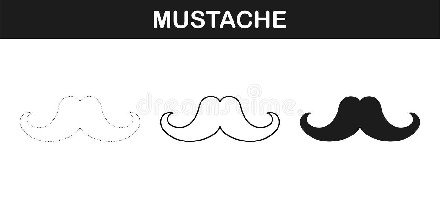 Mustache Tracing Stock Illustrations – 135 Mustache Tracing Stock ...
