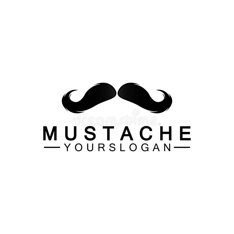 Mustache Vector Icon Logo Design Template Stock Vector - Illustration ...