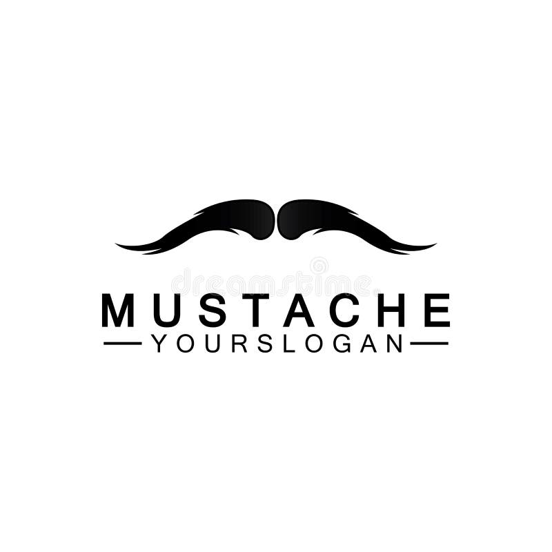 Mustache Vector Icon Logo Design Template Stock Vector - Illustration ...