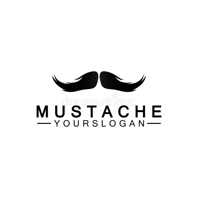 Mustache Vector Icon Logo Design Template Stock Vector - Illustration ...