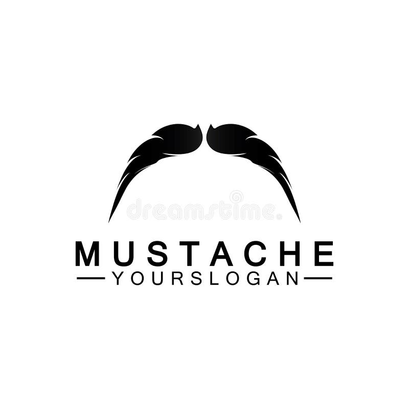Mustache Vector Icon Logo Design Template Stock Vector - Illustration ...