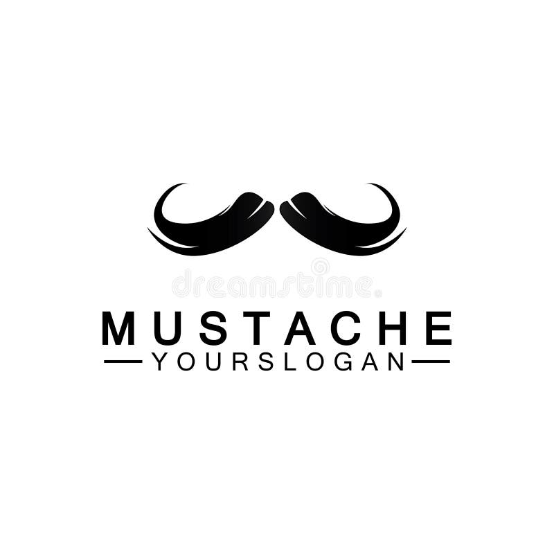 Mustache Vector Icon Logo Design Template Stock Vector - Illustration ...
