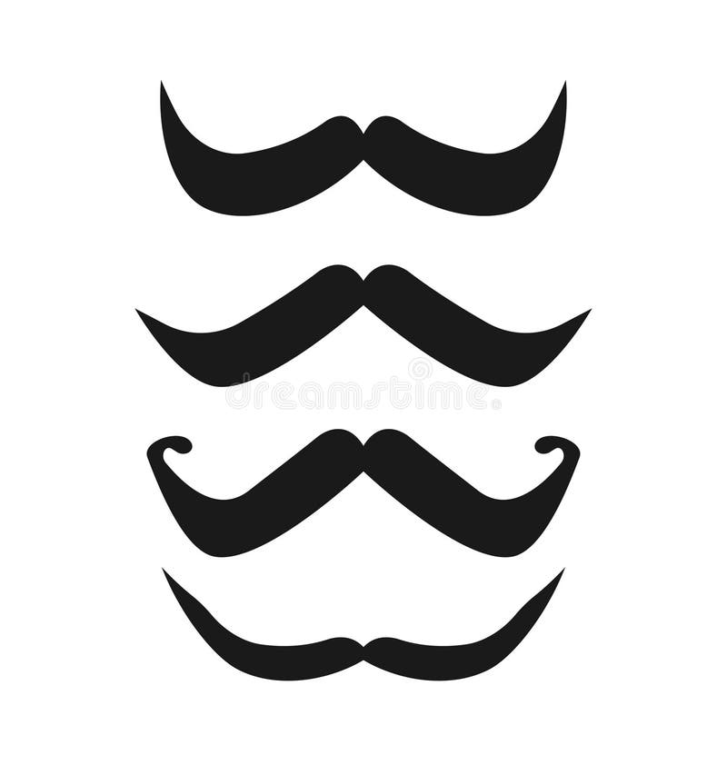 Mustache vector set stock vector. Illustration of hipster - 71773223