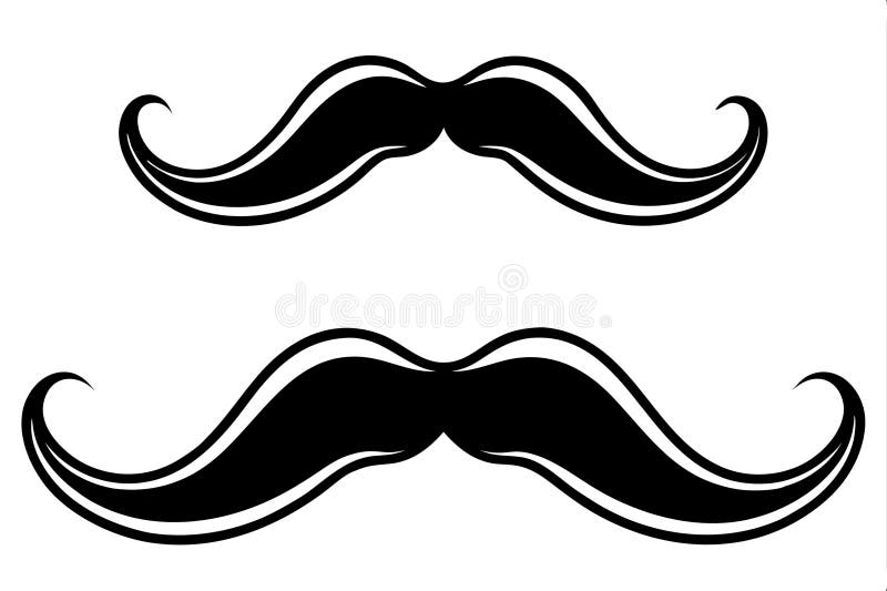 Best Moustache Vector Solid, Line Art, Silhouette Illustration Stock ...
