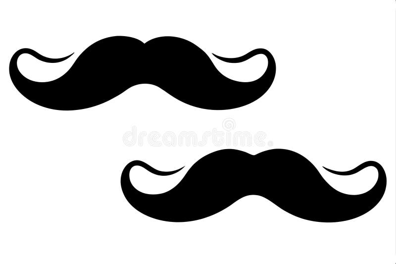 Best Moustache Vector Solid, Line Art, Silhouette Illustration Stock ...