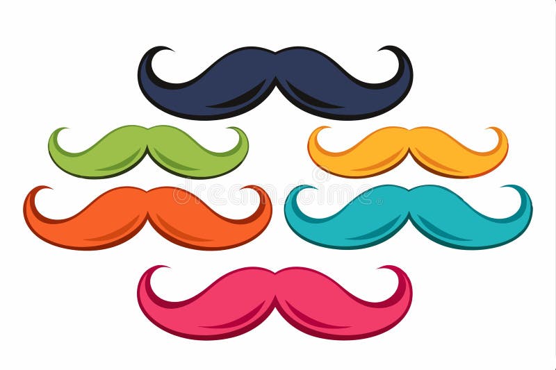 Best Moustache Vector Solid, Line Art, Silhouette Illustration Stock ...