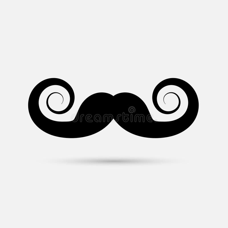 Mustache on White Background Stock Vector - Illustration of mask ...