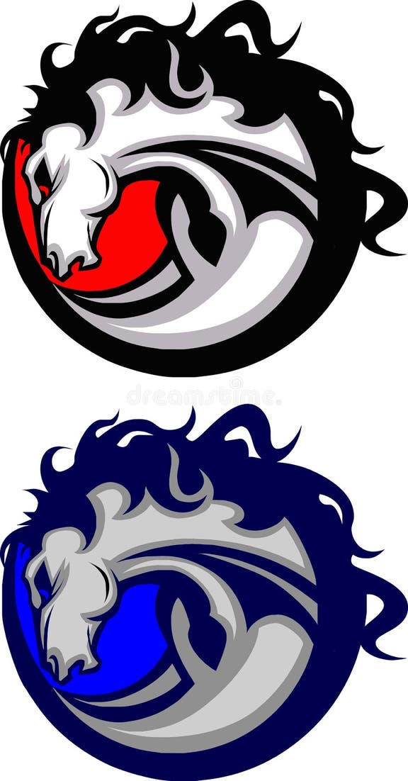 Mustang Bronco Mascot Vector Logo Stock Illustrations – 151 Mustang ...