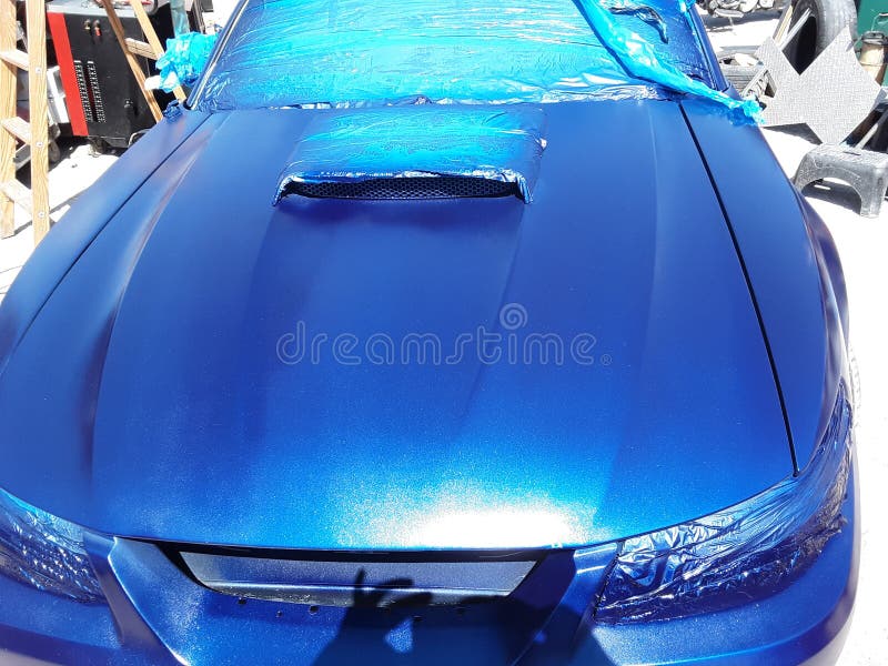 Mustang Car Blue and. Purple Stock Photo - Image of blue, mustang ...